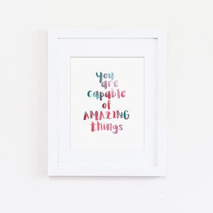 Growth Mindset Classroom Decor, Watercolor Classroom Decor Art Prints ...