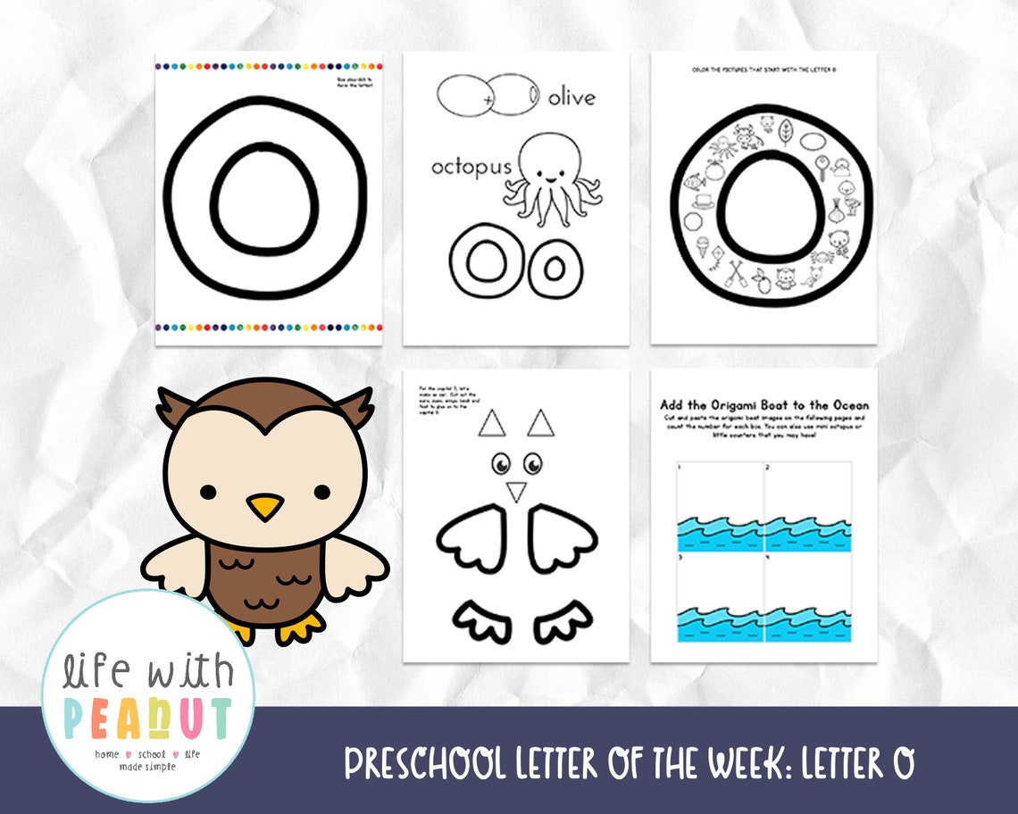 Preschool Letter of the Week Curriculum Letter O Activities - Etsy