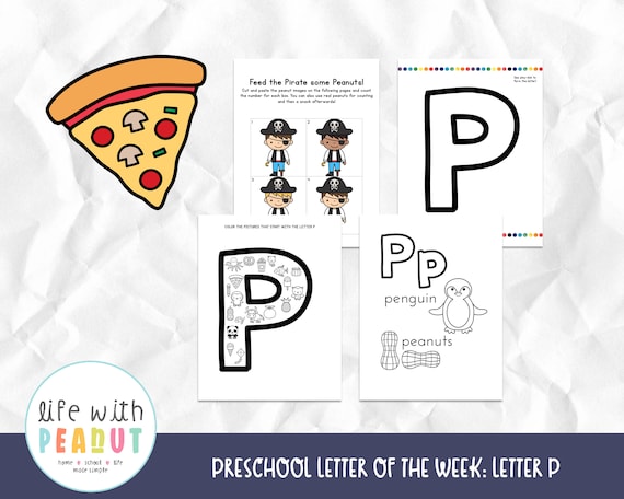 Preschool Letter of the Week Curriculum Letter P Activities - Etsy