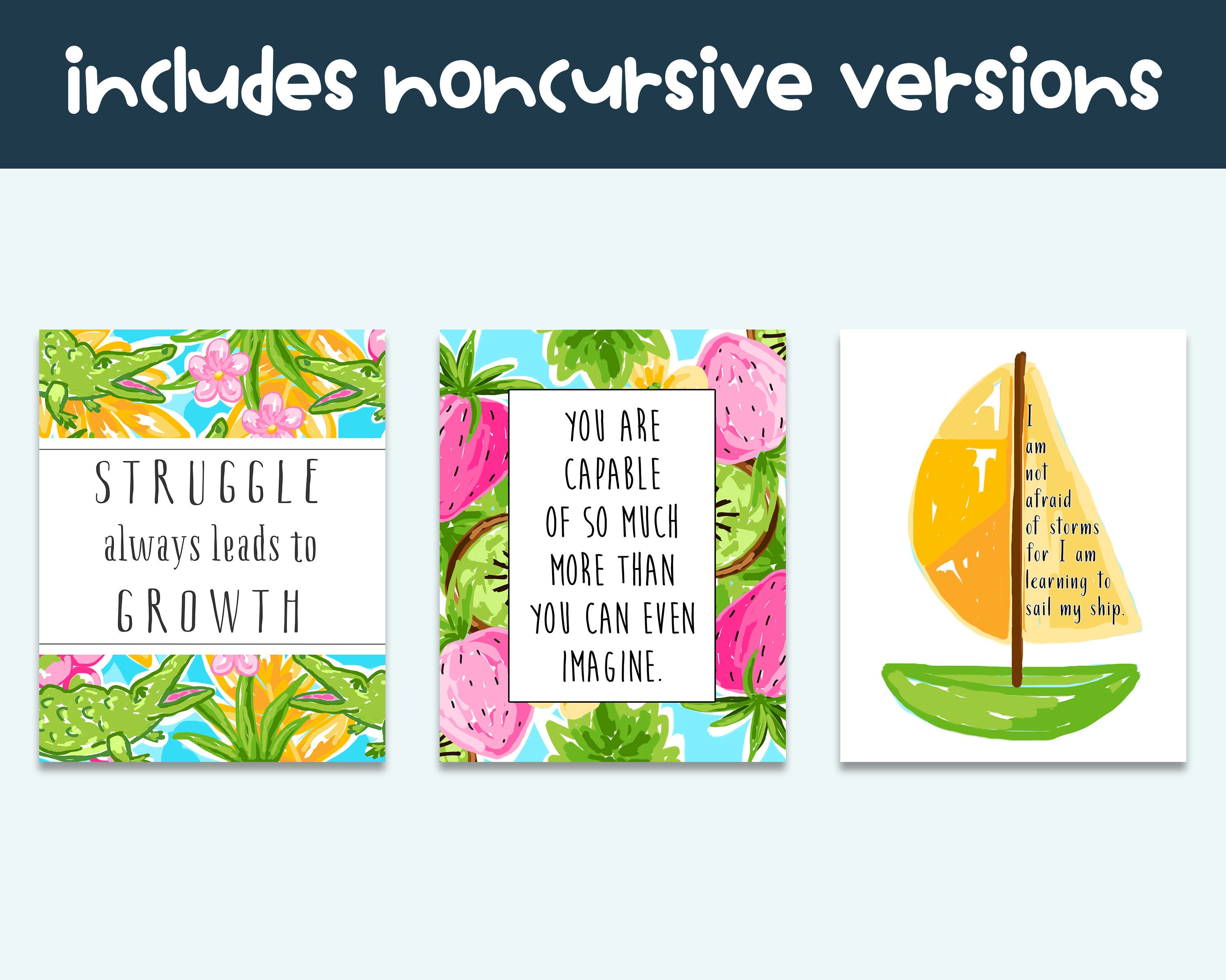 Growth Mindset Classroom Decor, Tropical Classroom Decor, Tropical Art ...