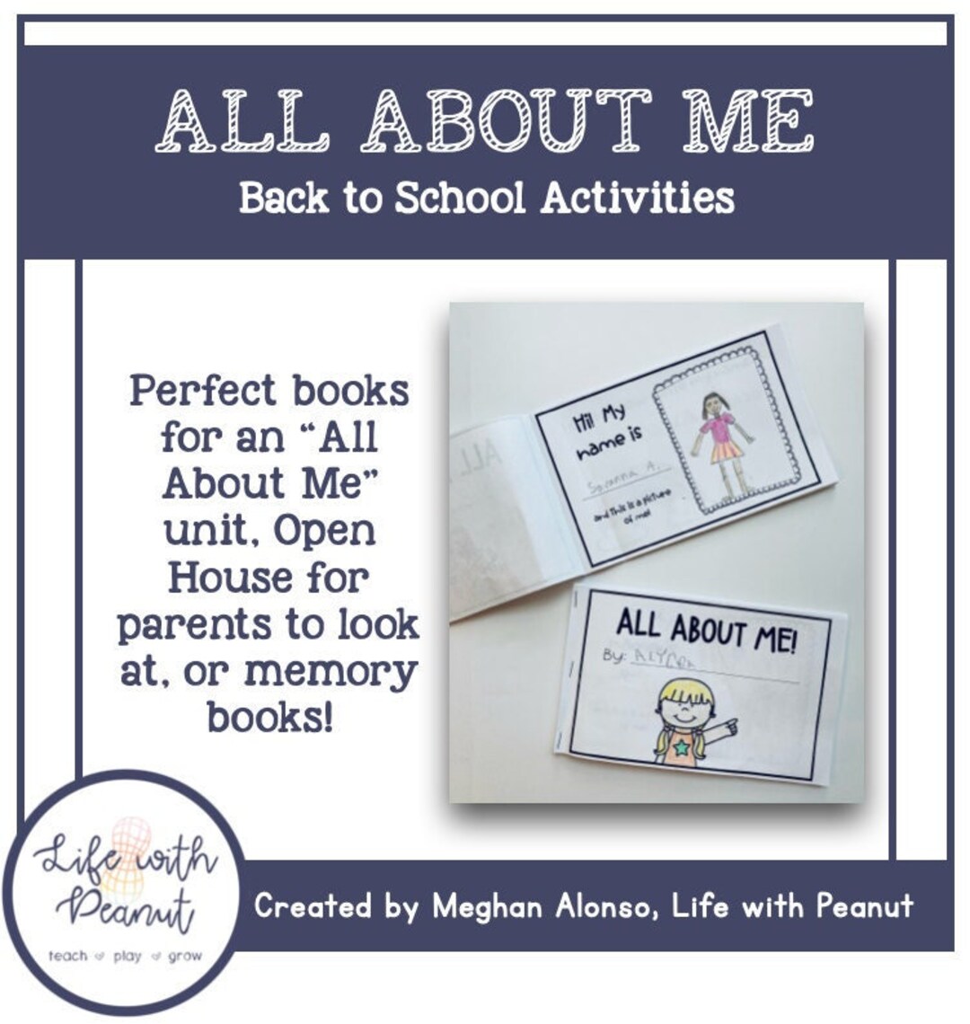 All About Me Journal for Back to School Activities and Memory Book ...