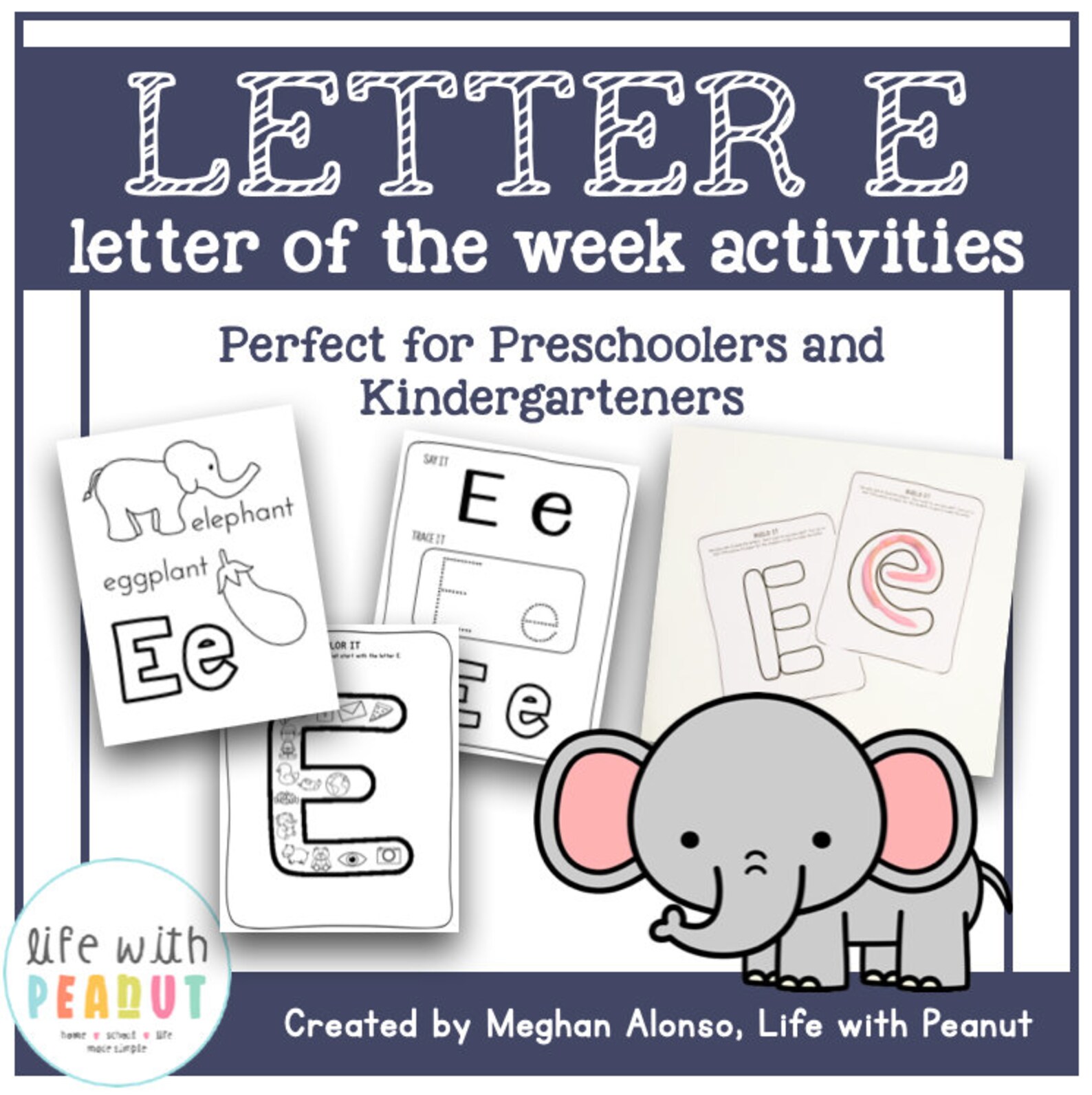 Letter of the Week Letter E Activities. Alphabet Fun Letter - Etsy
