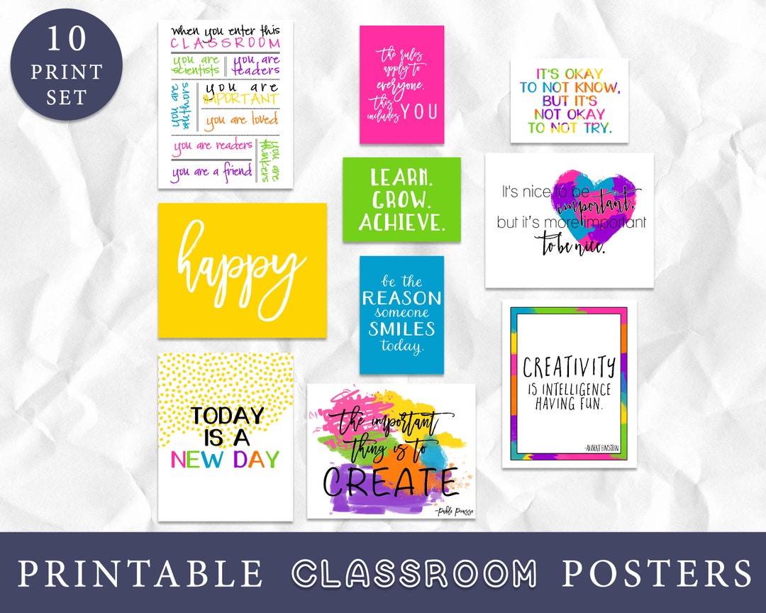 Classroom Decor, Kid's Wall Art, Inspirational Art Quotes, Teacher ...