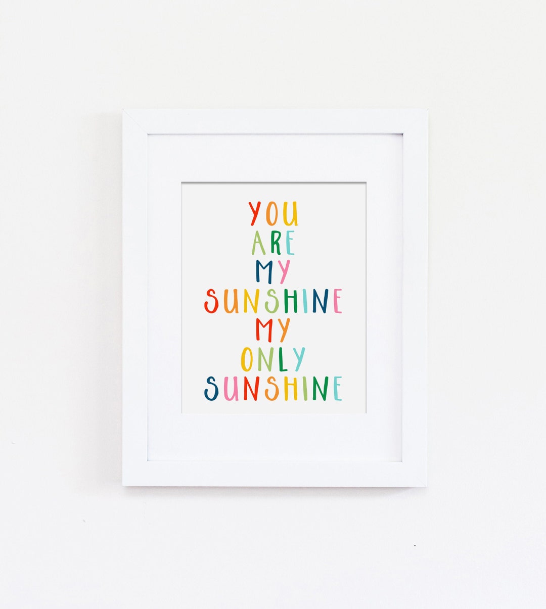You Are My Sunshine My Only Sunshine Rainbow Wall Art - Etsy