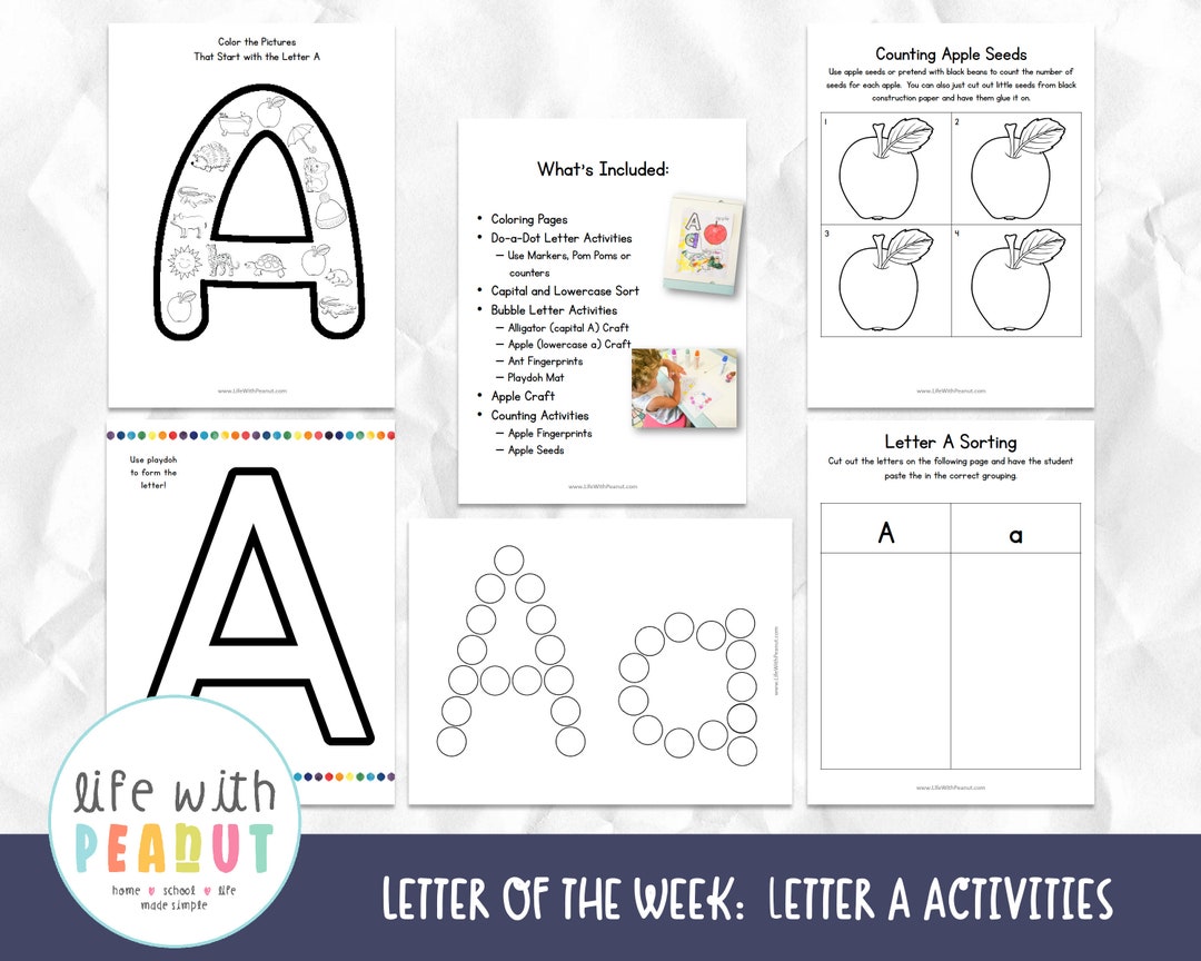 Letter of the Week, Letter A Activities. Alphabet Fun, Letter Crafts ...