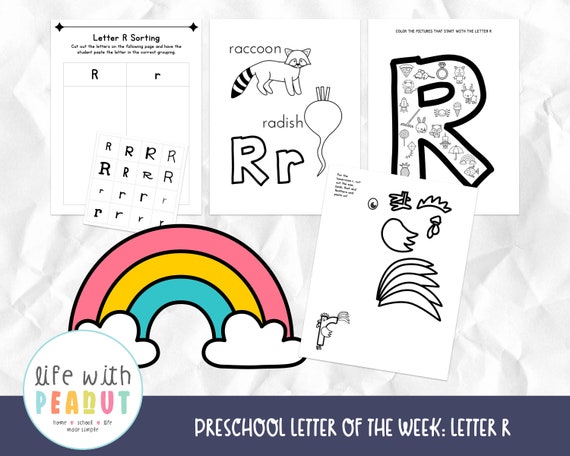 Preschool Letter of the Week Curriculum Letter R Activities - Etsy