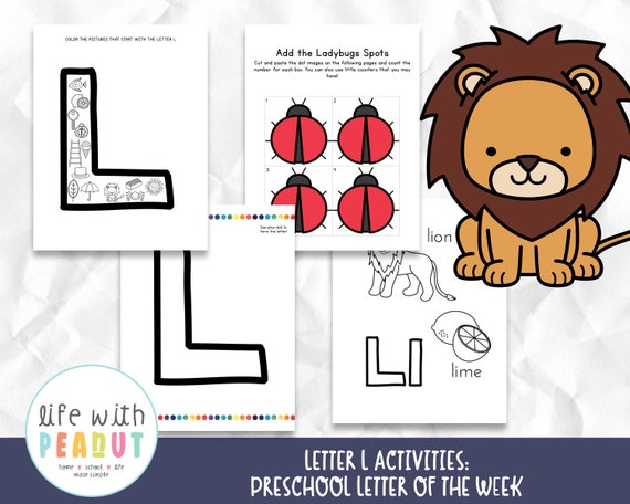 Preschool Letter of the Week Curriculum Letter L Activities | Etsy