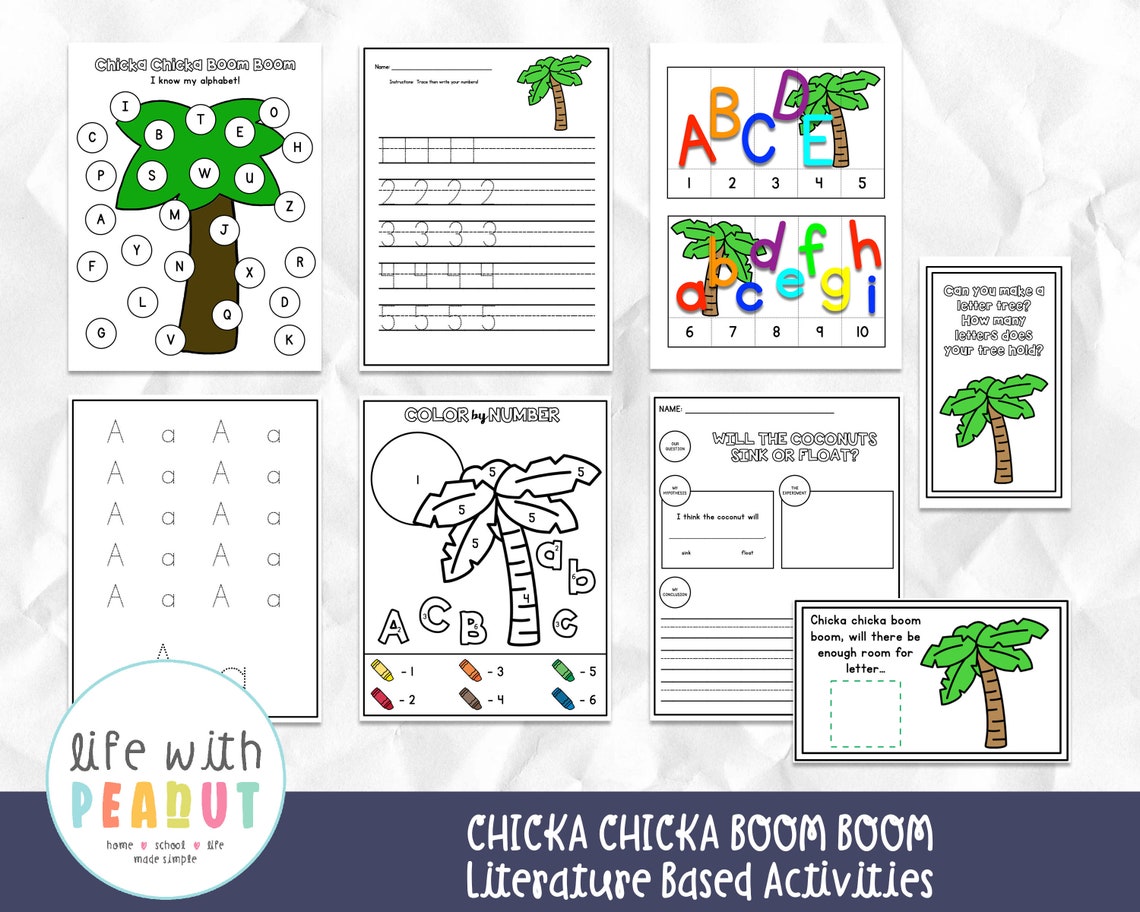 Chicka Chicka Boom Boom / Chica Chica Bum Bum Literature - Etsy Singapore