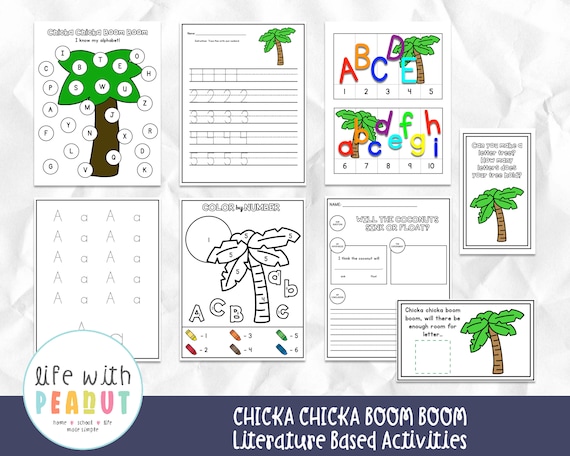 Chicka Chicka Boom Boom / Chica Chica Bum Bum Literature | Etsy