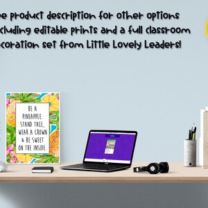 Growth Mindset Classroom Decor, Tropical Classroom Decor, Tropical Art ...