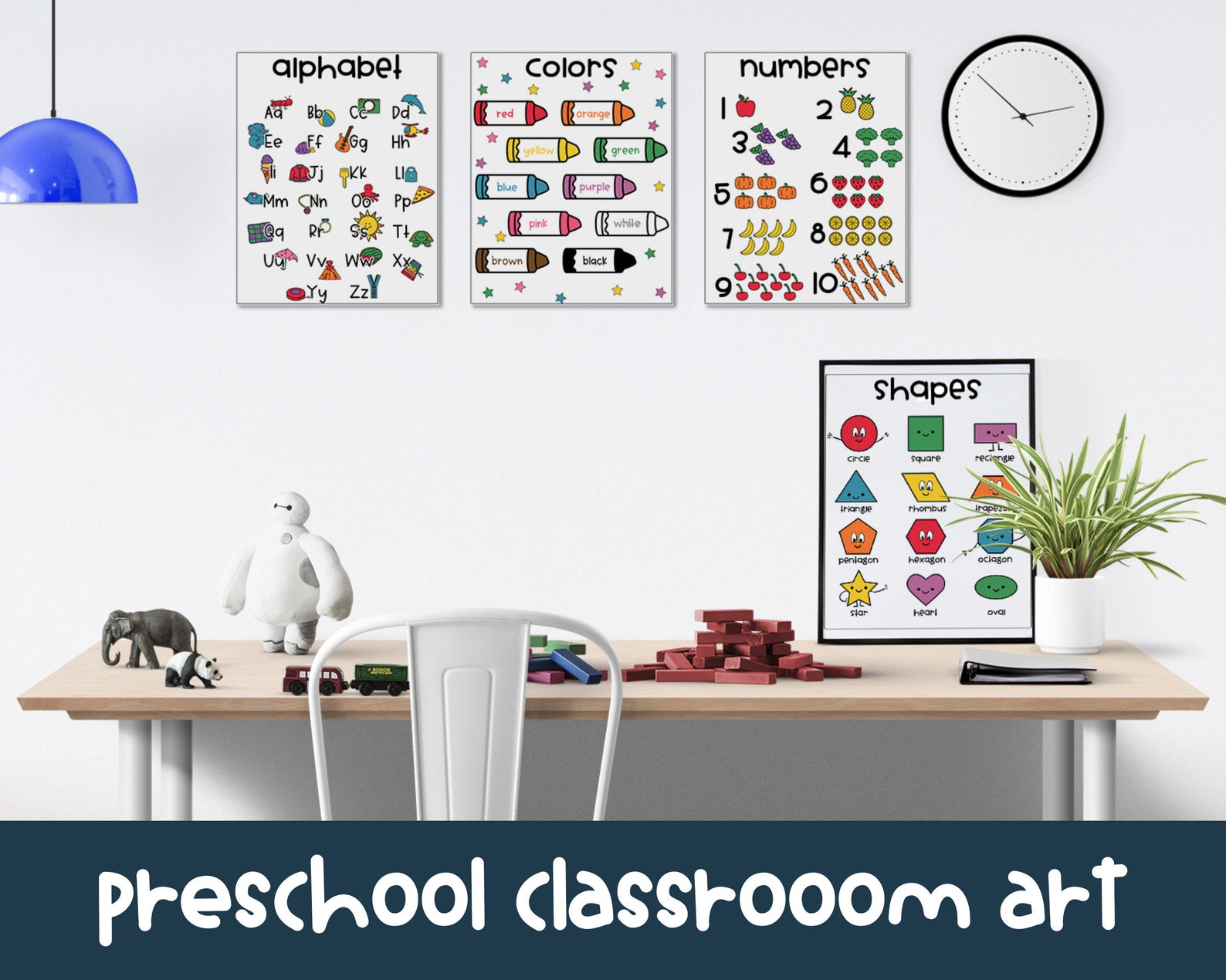 Preschool Wall Posters, Astrobright Classroom Decor, Learn Alphabet ...