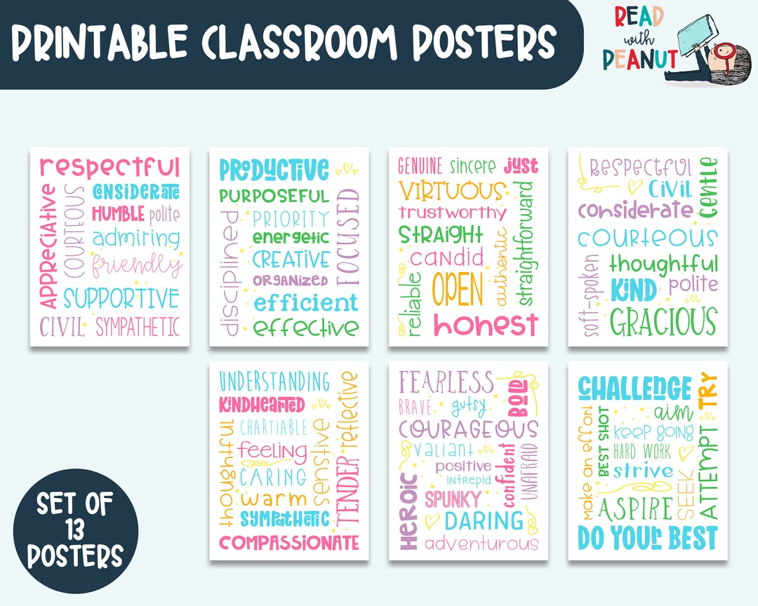 Growth Mindset Classroom Decor, Astrobright Classroom Wall Art, Prints ...