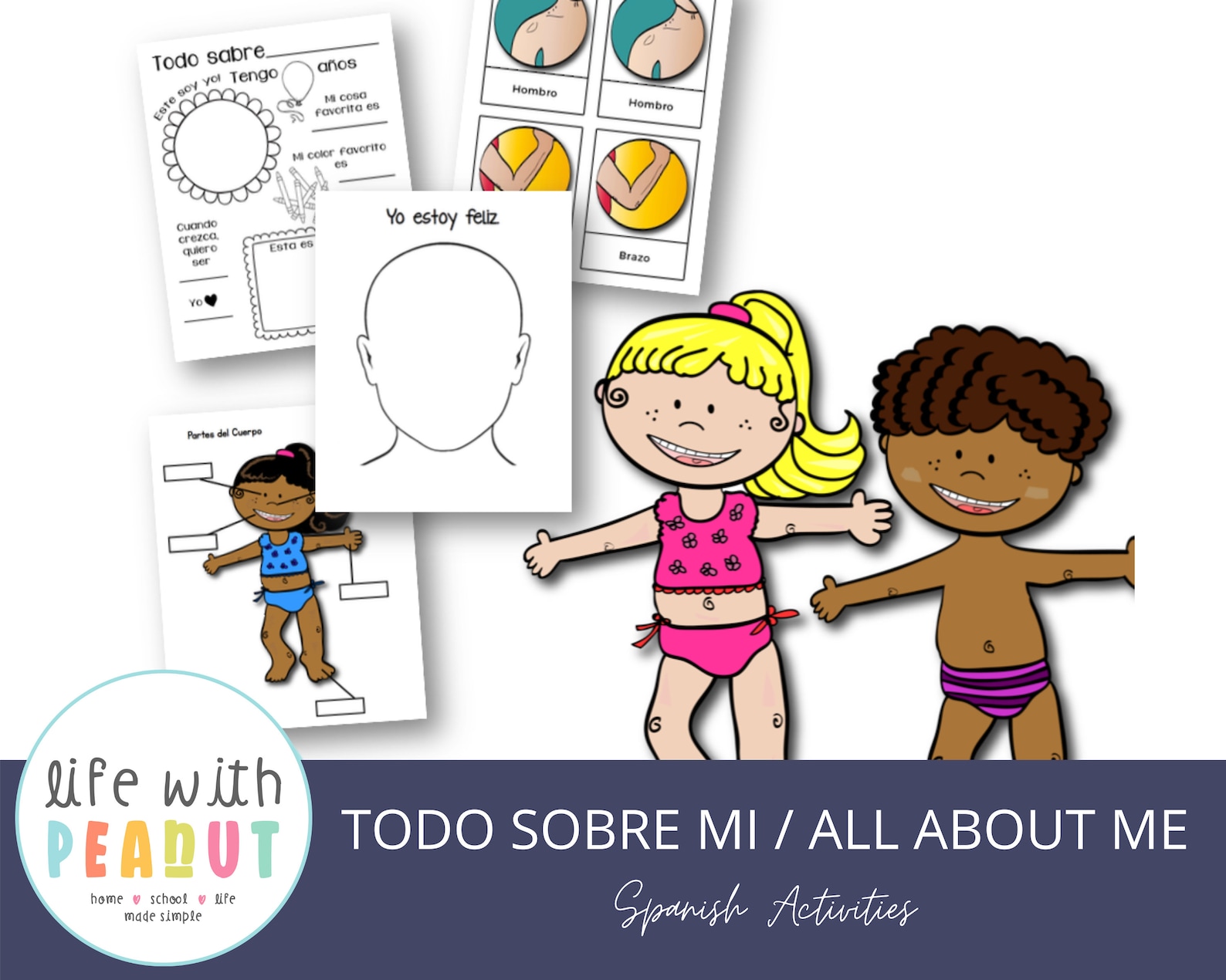 All About Me Todo Sobre Mi Activity Pack Preschool | Etsy
