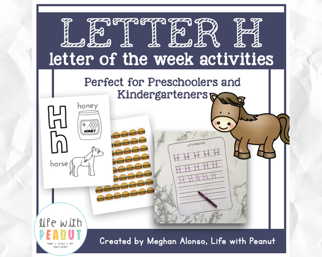Letter H Activities for Letter of the Week Preschool Curriculum ...