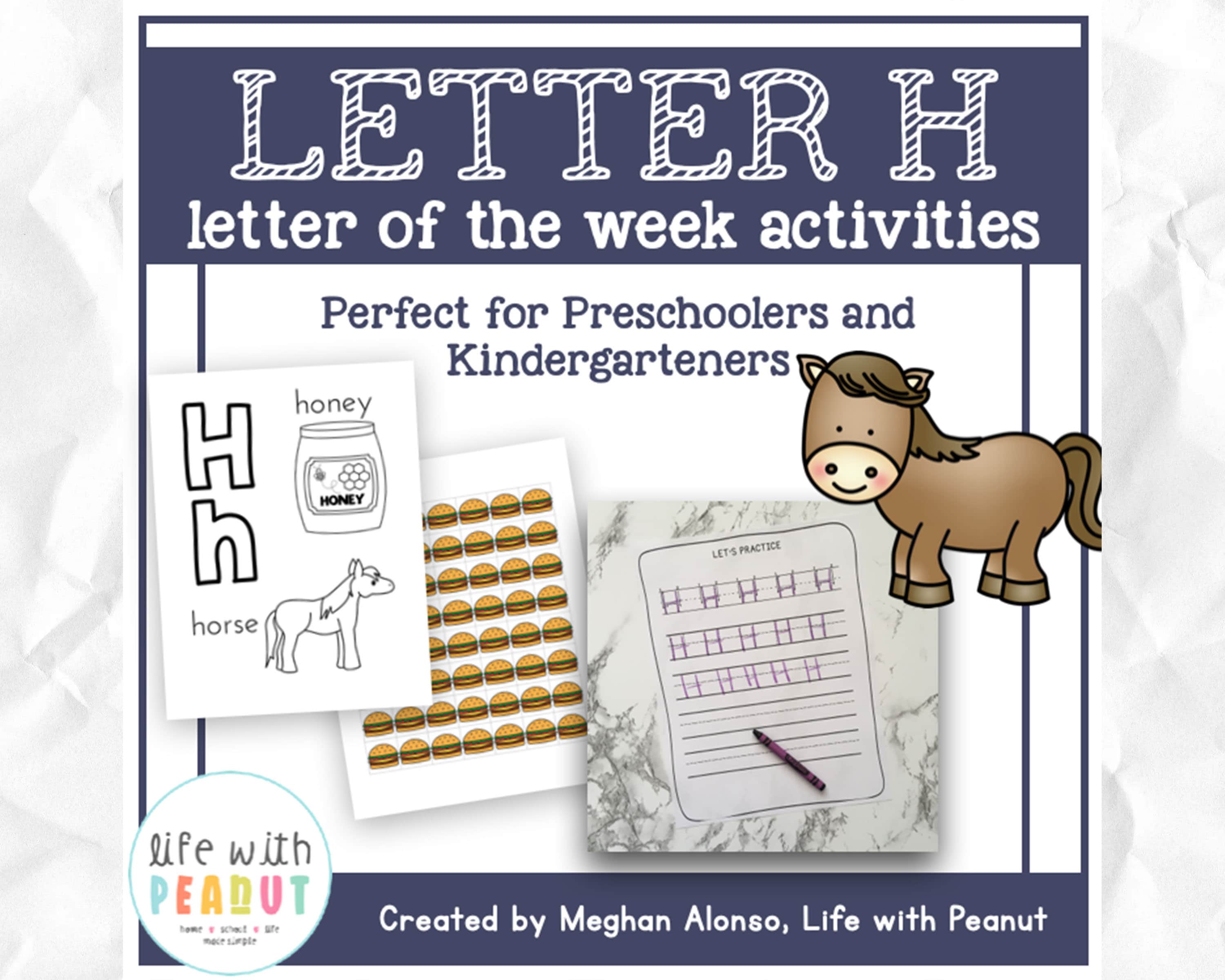 Letter H Activities for Letter of the Week Preschool - Etsy