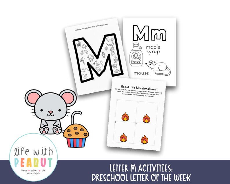 Preschool Letter of the Week Curriculum Letter M Activities | Etsy