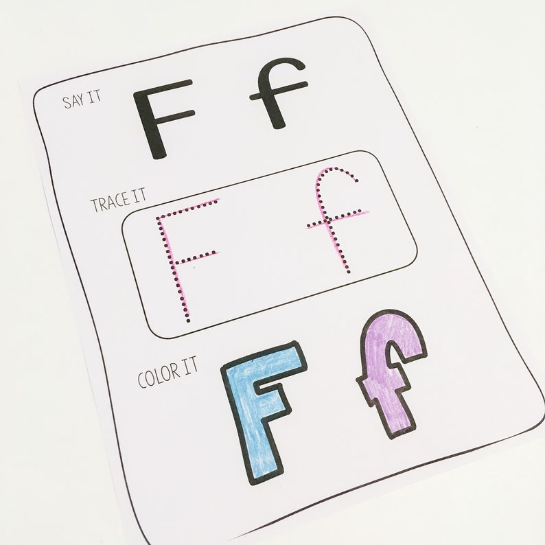 Letter of the Week Letter F Activities. Alphabet Fun Letter - Etsy