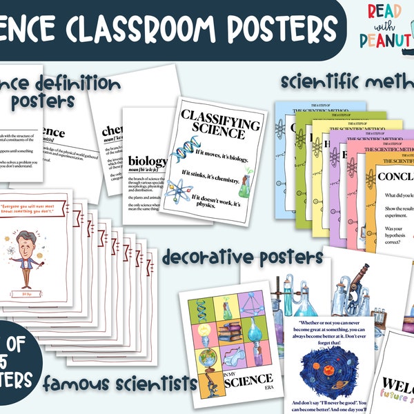 High School Science Posters - Etsy