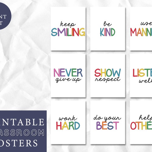 Inspirational Classroom Rules Quotes Classroom Bulletin - Etsy