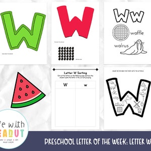 Preschool Letter of the Week Curriculum, Letter W Activities and Crafts ...