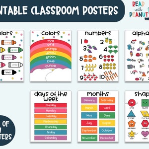 Preschool Wall Posters, Astrobright Classroom Decor, Learn Alphabet ...