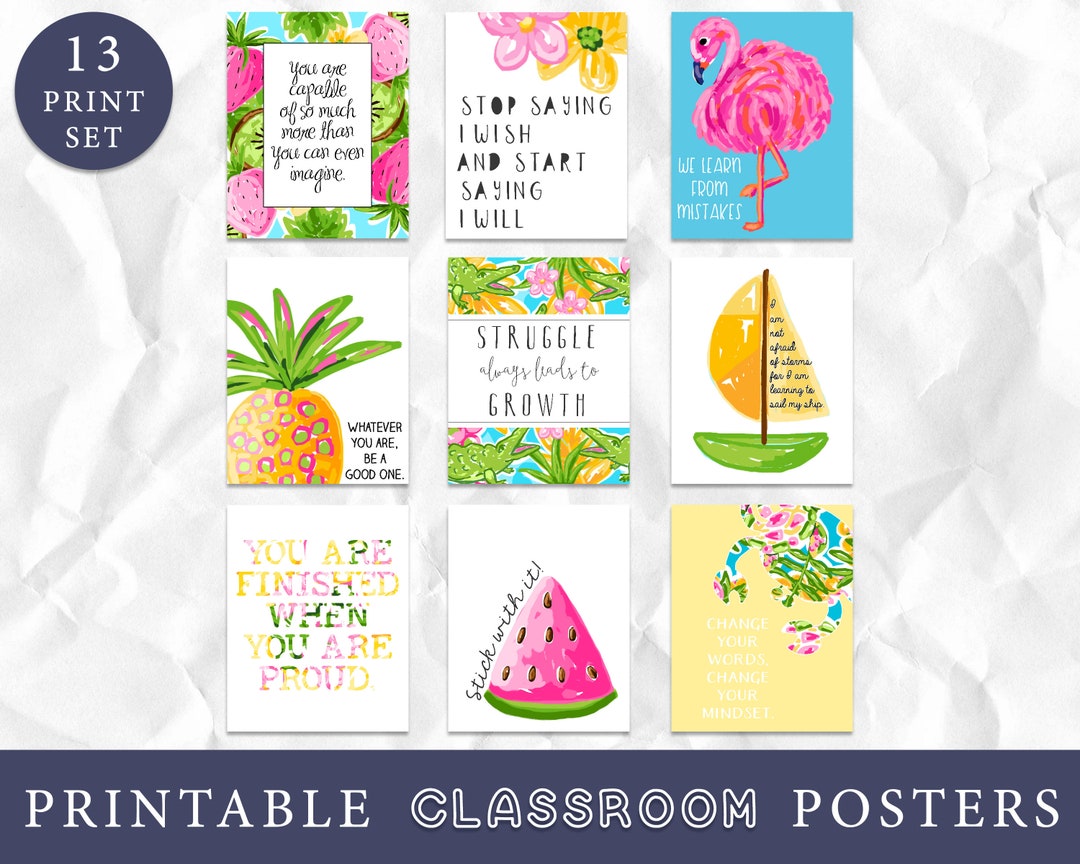 Growth Mindset Classroom Decor Tropical Classroom Decor - Etsy