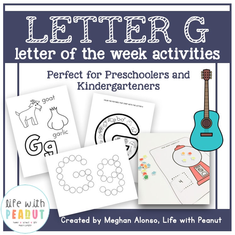 Letter G Activities for Letter of the Week Preschool - Etsy