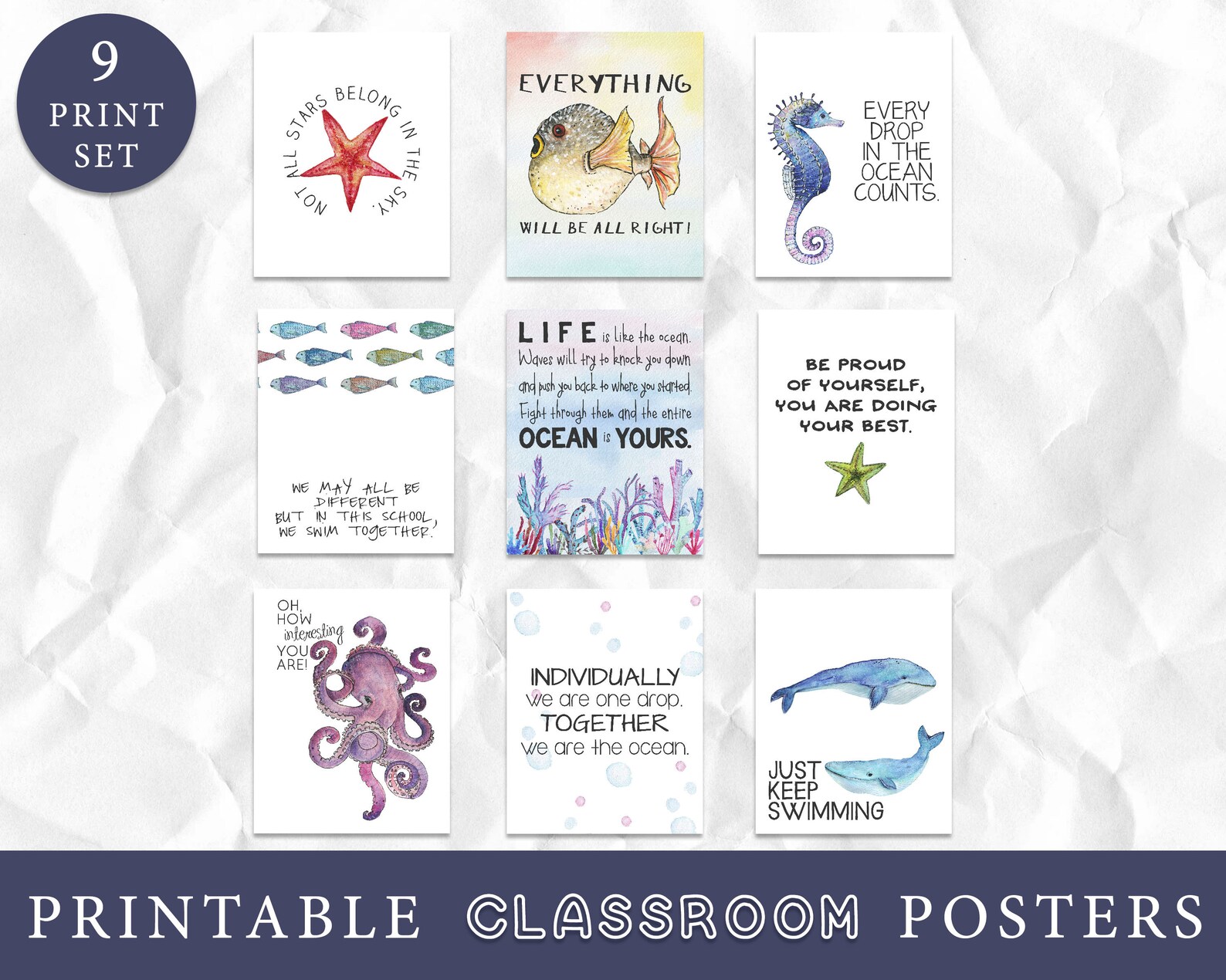 Growth Mindset Classroom Decor Ocean Classroom Art Prints | Etsy