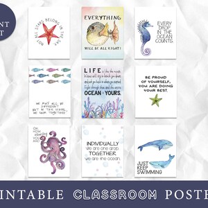 Growth Mindset Classroom Decor Ocean Classroom Art Prints | Etsy