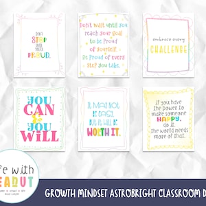 Growth Mindset Classroom Decor Astrobright Classroom Wall | Etsy