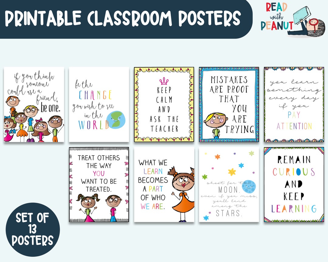 Classroom Decor, Classroom Wall Art, Back to School Art, Playroom Art ...