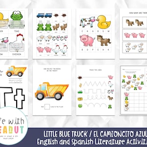 Little Blue Truck / El Camioncito Azul - Literature Based Activities ...