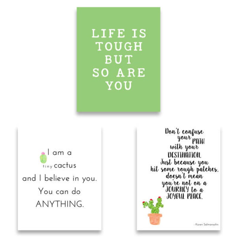 Growth Mindset Classroom Art Prints, Cactus Classroom Wall Art, Teacher ...