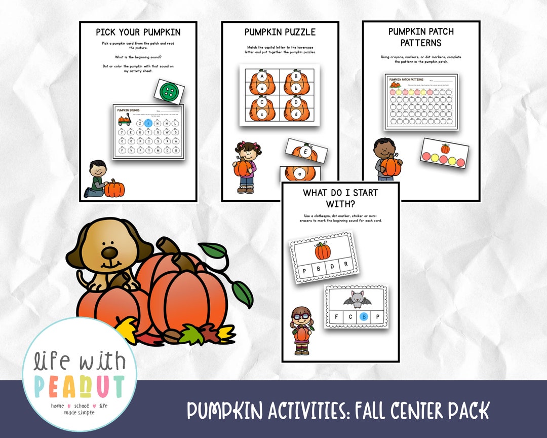 Fall Center Ideas, Pumpkin Themed Lesson Plans, Math and Literacy ...