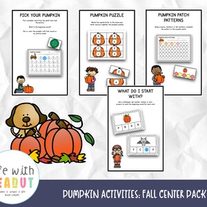 Fall Center Ideas, Pumpkin Themed Lesson Plans, Math and Literacy ...