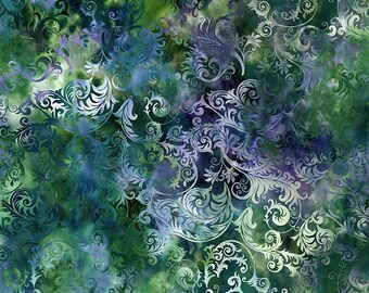 Blue Swirl Fabric - Etsy