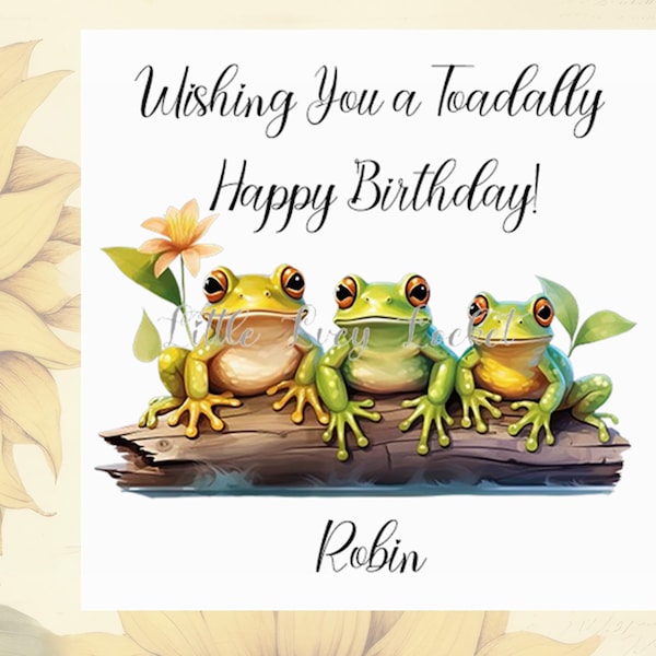 Tadpole Birthday Card - Etsy
