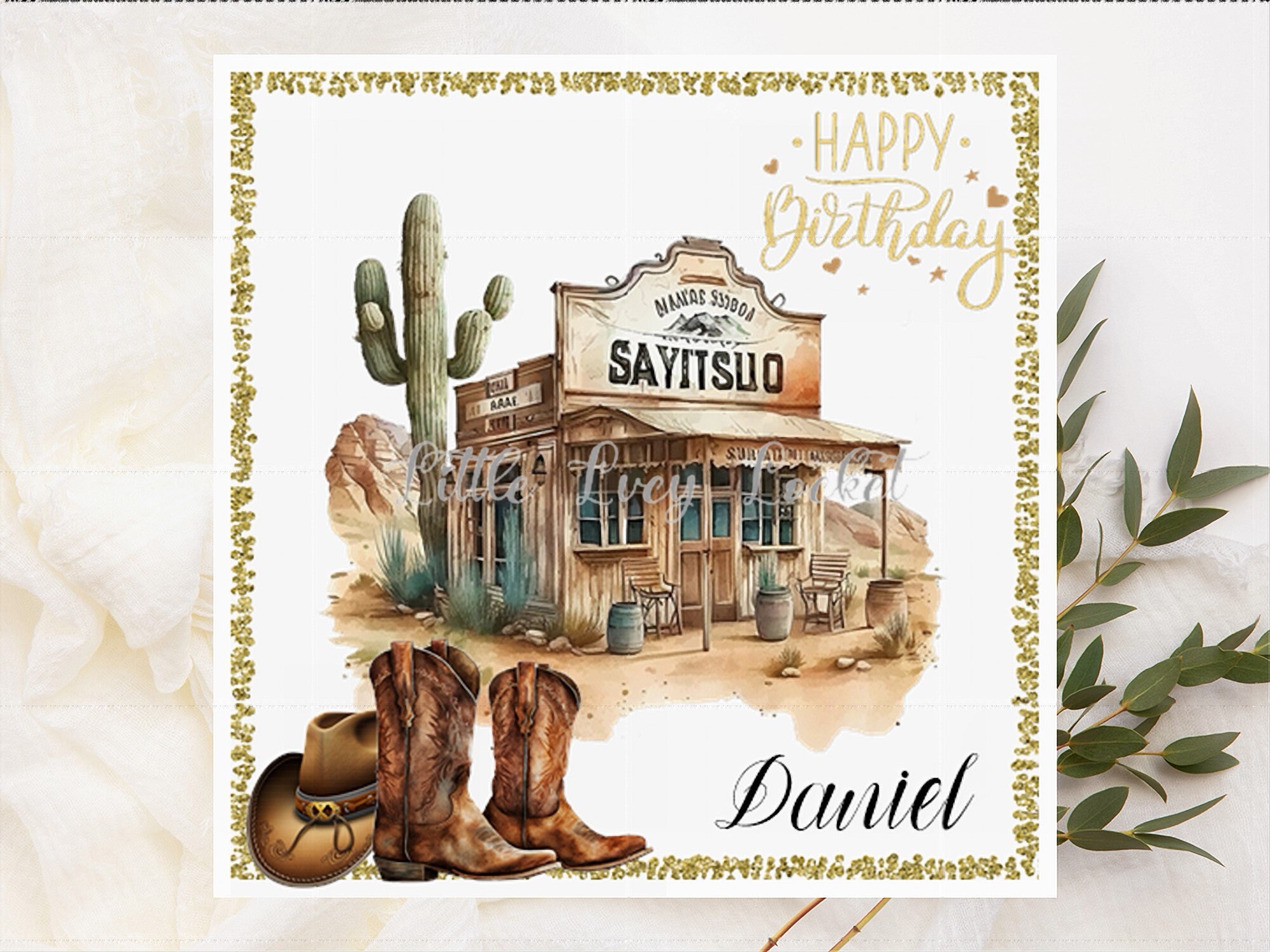 Western Theme Birthday Cards