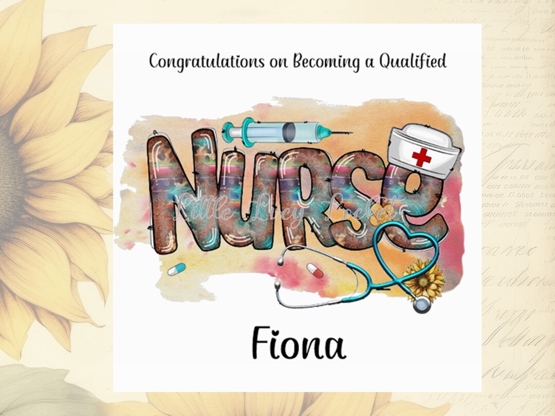NURSE Congratulations Card-new Job-you Passed-qualification-nursing ...