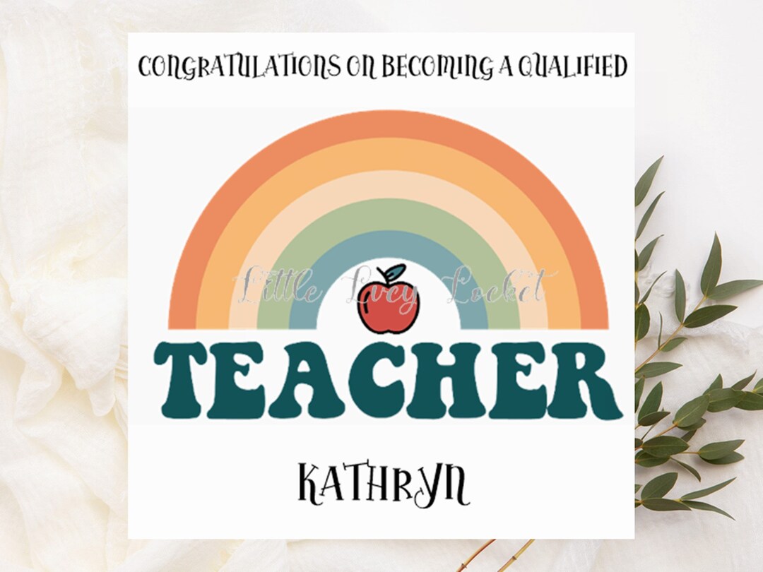 TEACHER Congratulations Card-new Job-you Passed-qualification-teaching ...