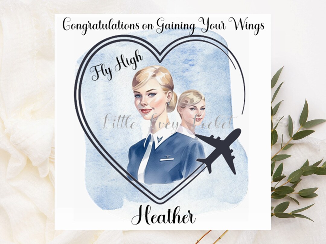 CABIN Crew-wings Ceremony Card-congratulations-new Job-you - Etsy