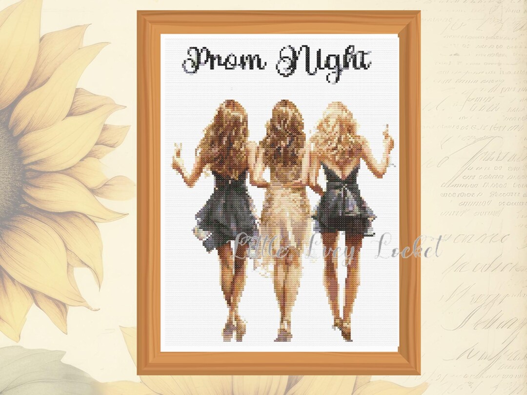 PROM Girls Cross Stitch Chart-instant Download-pdf-chart Only-x Stitch ...