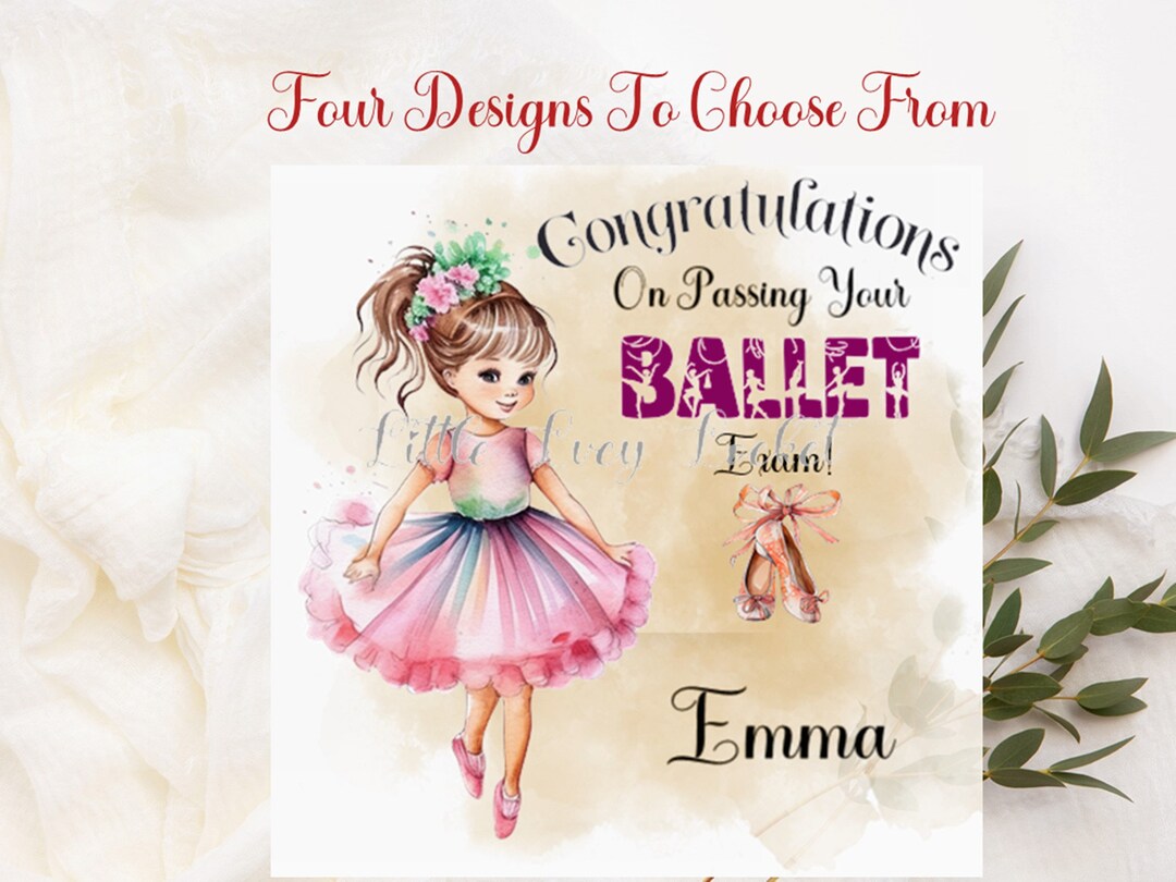 BALLET Examination Congratulations Card-4 Design Choices ...