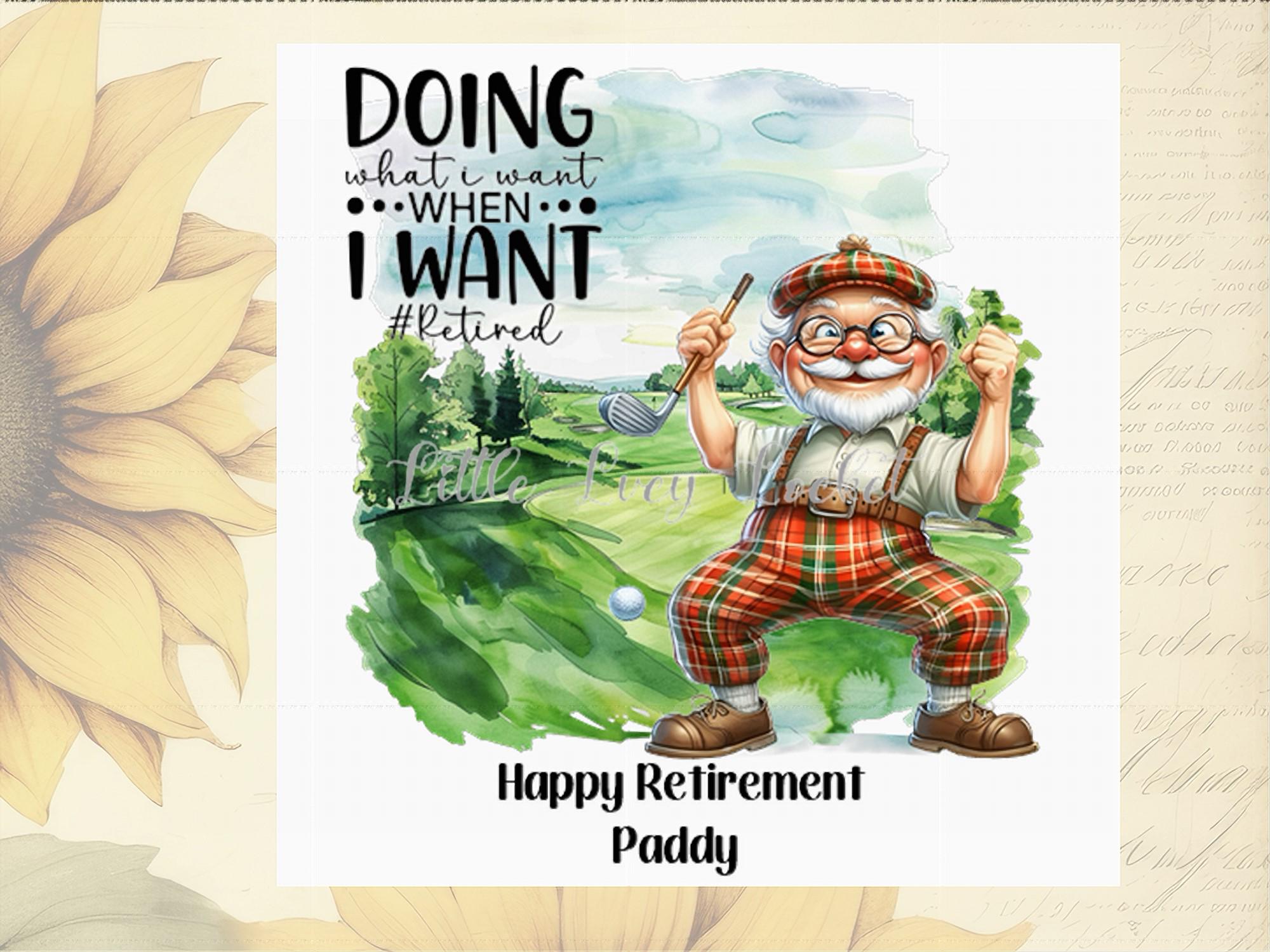 Personalized Golf Retirement Card: Watercolour Golfer, 4 Designs - Etsy
