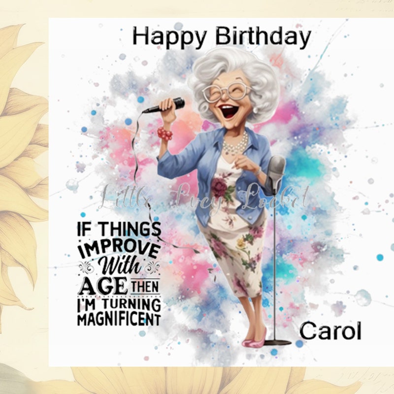 Funny Old Lady Greeting Cards - Etsy