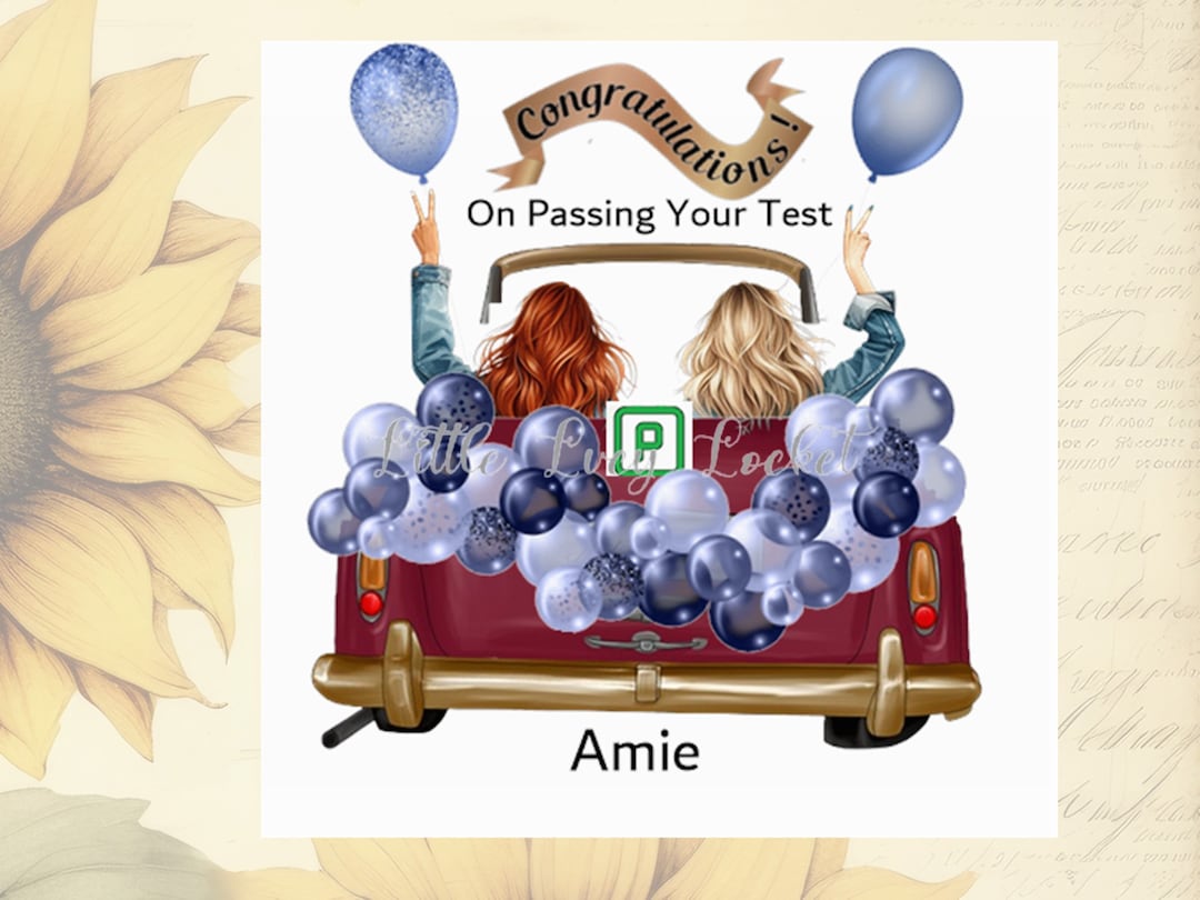 GIRL Driver-driving Test Card-personalised-congratulations-you Passed ...
