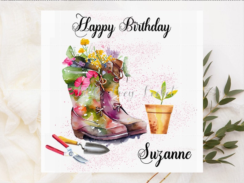 Gardening Birthday Card for Her-personalised-female Gardening - Etsy