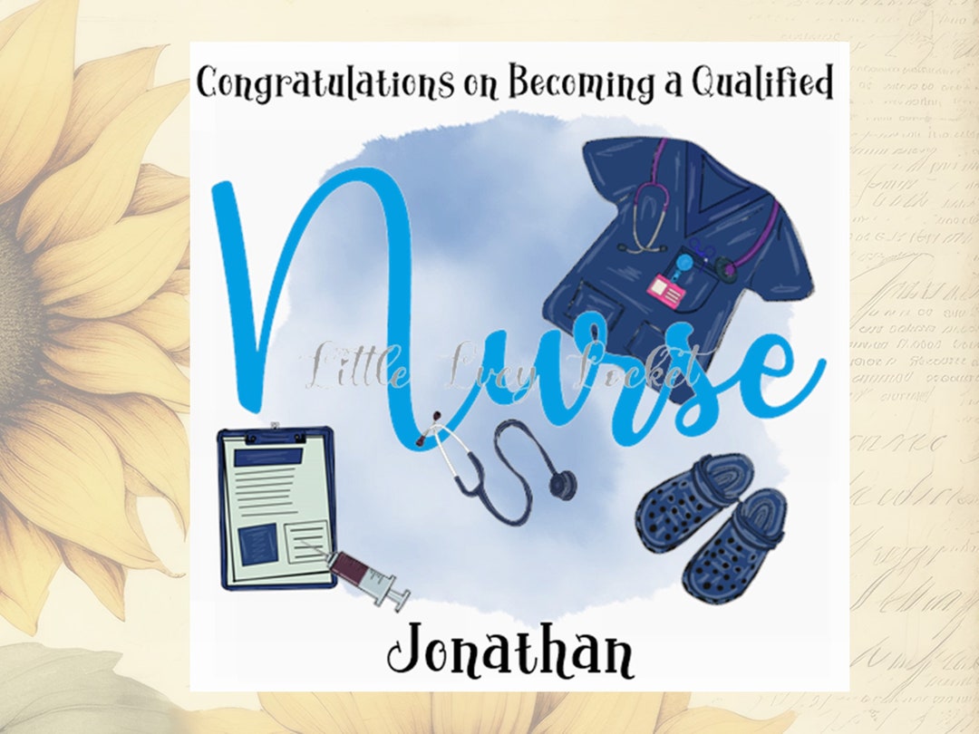 NURSE Congratulations Card-new Job-you Passed-qualification-nursing ...