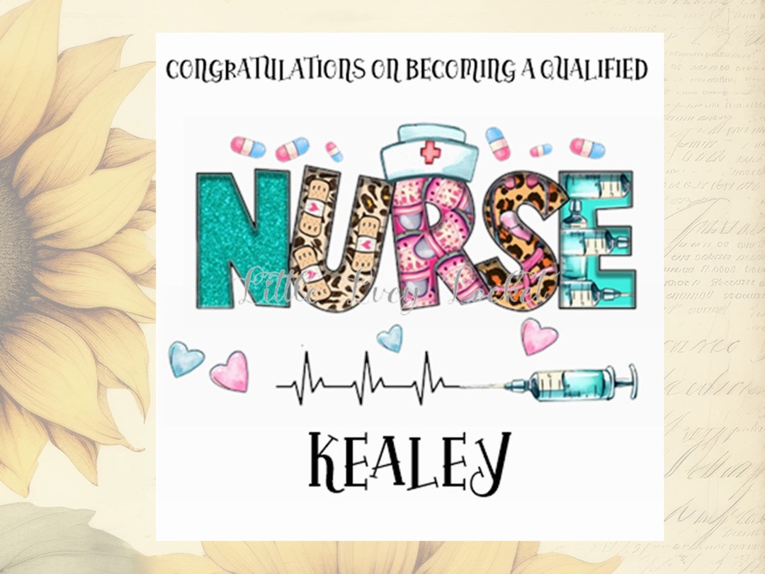 NURSE Congratulations Card-new Job-you Passed-qualification-nursing ...