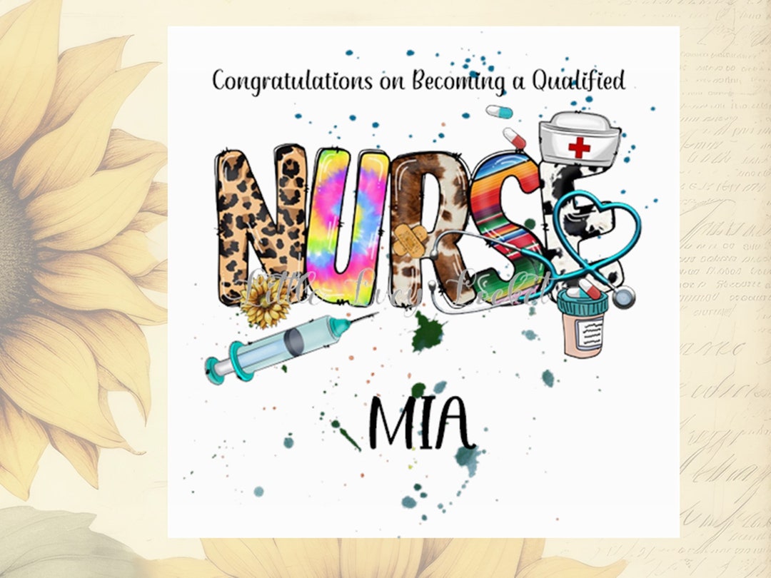 NURSE Congratulations Card-new Job-you Passed-qualification-nursing ...
